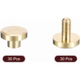 30Pack Brass Chicago Screws, 3x8mm Flat Head Screw Back Binding Post ...