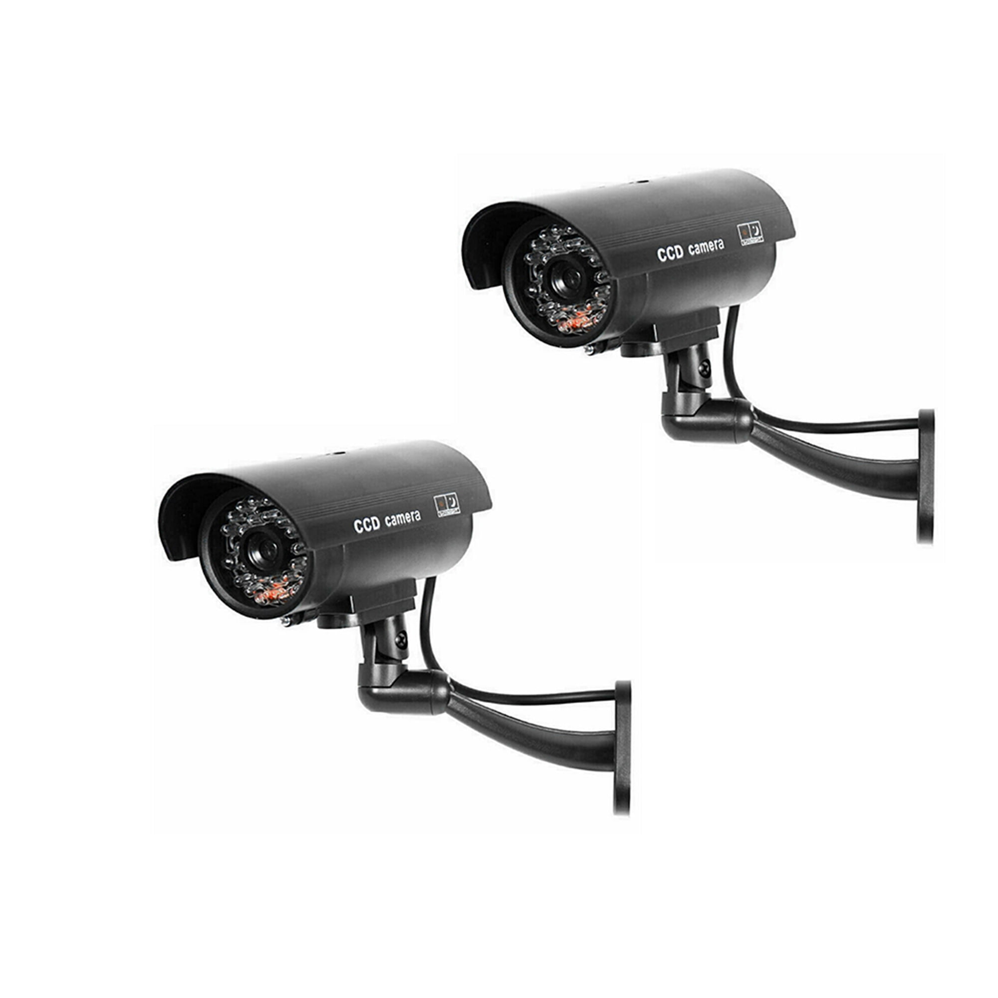 FUTATA 2 Pack CCTV Security Surveillance Camera With Red LED Light ...