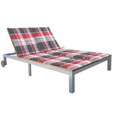 vidaXL Patio Lounge Chair Sunlounger Sunbed with Cushion Solid Acacia ...