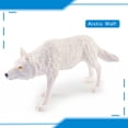 E Simulation White Wolf Animal Model Toy Roaring Wolf Adult Desktop ...
