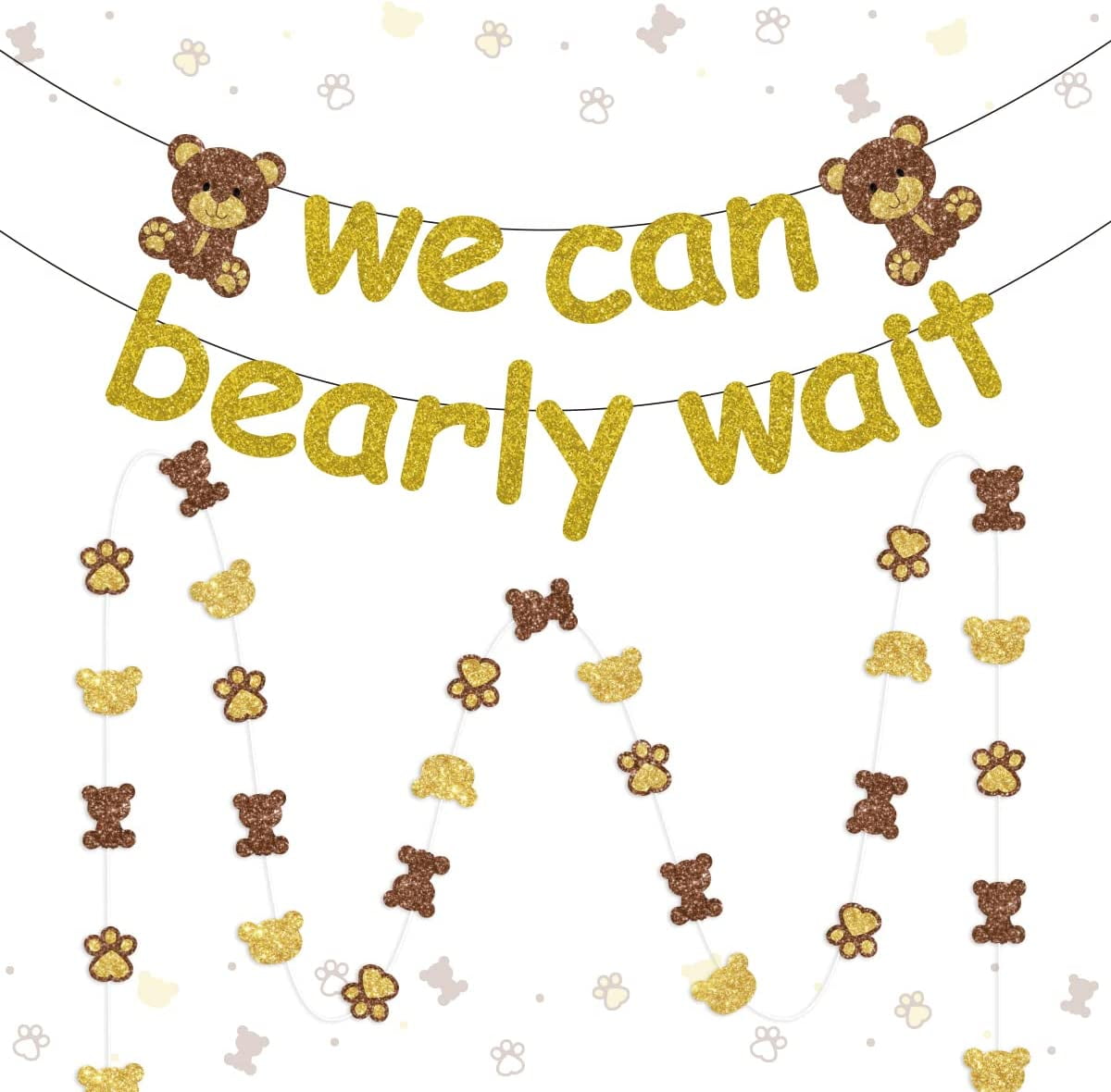 We Can Bearly Wait Banner Bear Baby Shower Decorations Garland for Bear ...