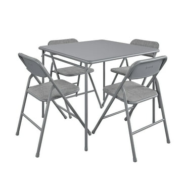 5pc. XL Series 4 Foldable Square Room Card Table and Triple Braced ...