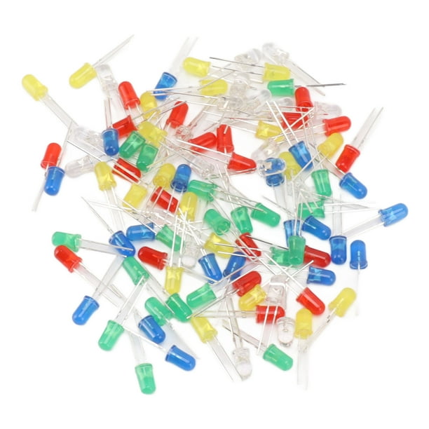 LED Circuit Assortment Kit, 100pcs LED Light Diodes High Brightness 5mm ...