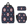 3pcs Casual Daypack 17 Inch Backpack Set Bookbag+Pencil Case+Lunch Bag ...