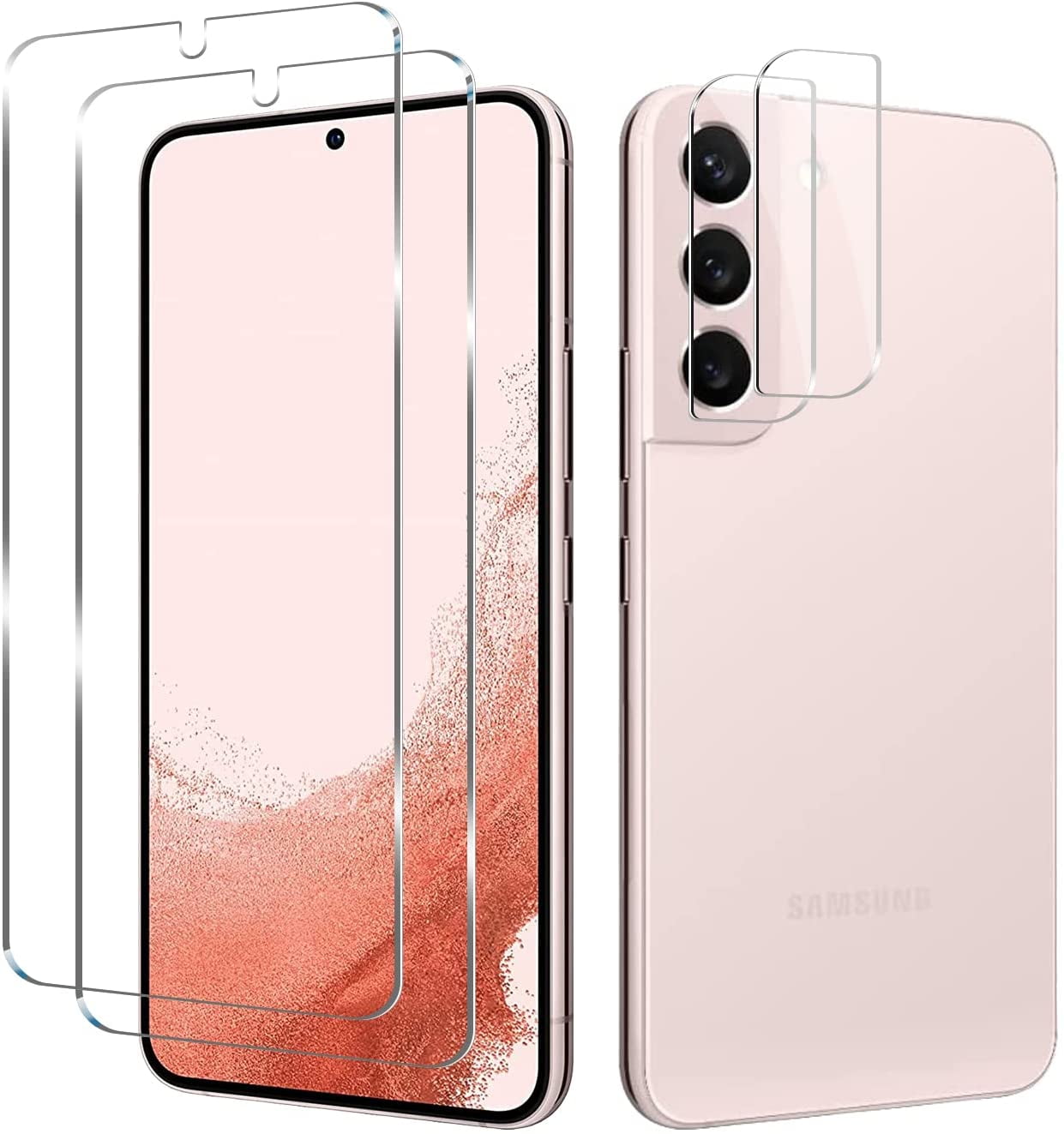 [2-Pack] For Samsung Galaxy S22 Tempered Glass Screen Protector ...