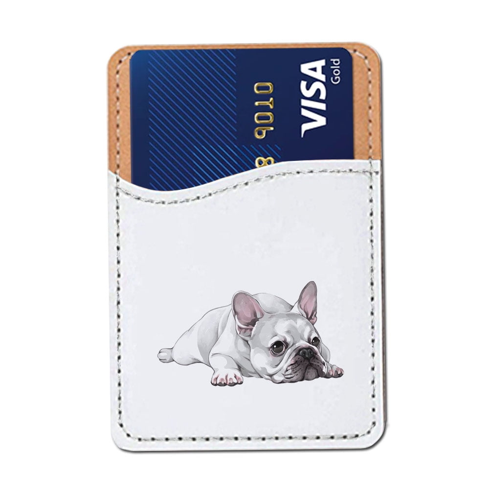 WIRESTER Self-Adhesive PU Leather Card Holder Stick on Pocket Credit ...