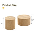 2-Piece Nesting Coffee Table Set, Roman Column Design MDF Round Tables ...
