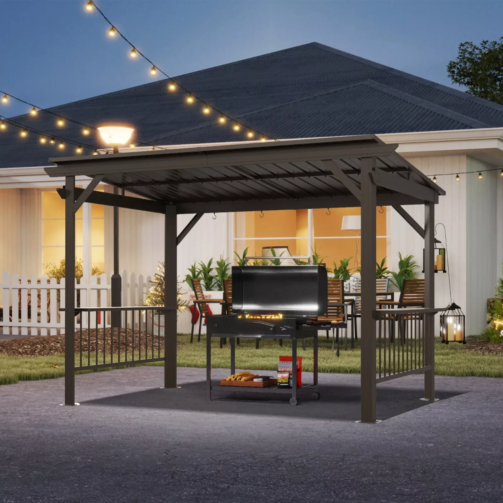 Click here for Domi Outdoor Living 6.5x12ft Hardtop Grill Gazebo... prices