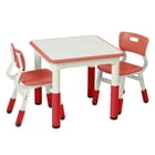 Adjustable Height Rectangular Plastic Activity Table, Red - Walmart.com