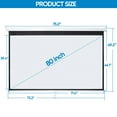 ZENY 80 inch Retractable Outdoor Projection Movie Screen, Manual Pull ...