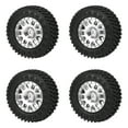 55mm RC Tires Wheel Rims Set, Durable Rubber Alloy, 1/24 Scale, 4pcs ...