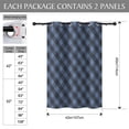 Blue and Black Checkered Pattern Blackout Curtains,Triple Weaved Fabric ...