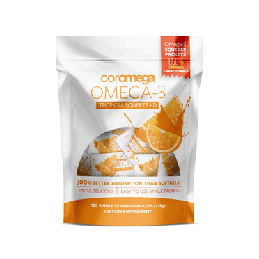 Coromega Omega-3 Squeeze Packets, Orange, 120 Ct - Walmart.com