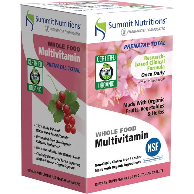 Summit Nutritions Prenatal Total Whole Food Multivitamin Dietary ...