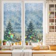Blue Christmas Tree on Beach Window Privacy Film,Heat Control Sun ...