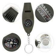 (2-Pack) Kids Survival Outdoor Camping Multi Tool Whistle Compass LED 7 ...