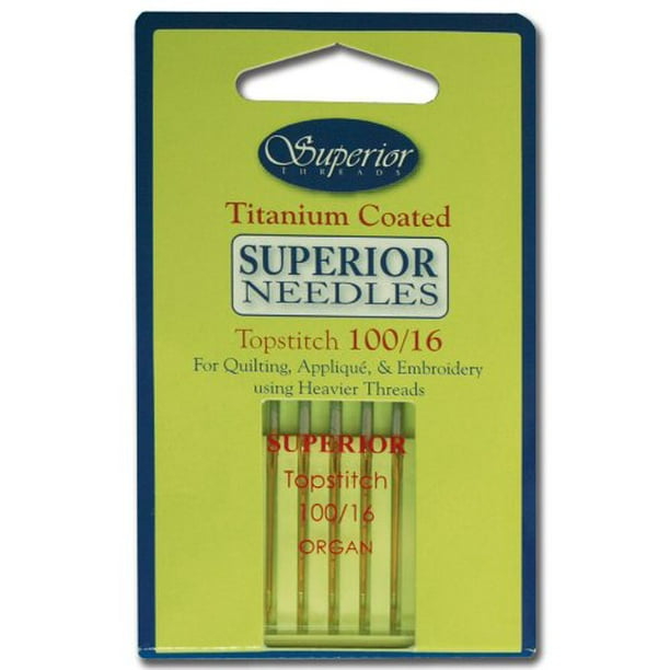 Agujas de coser Superior Threads #100 /16 Topstitch (paquete de 5) | Bodega Aurrera en línea