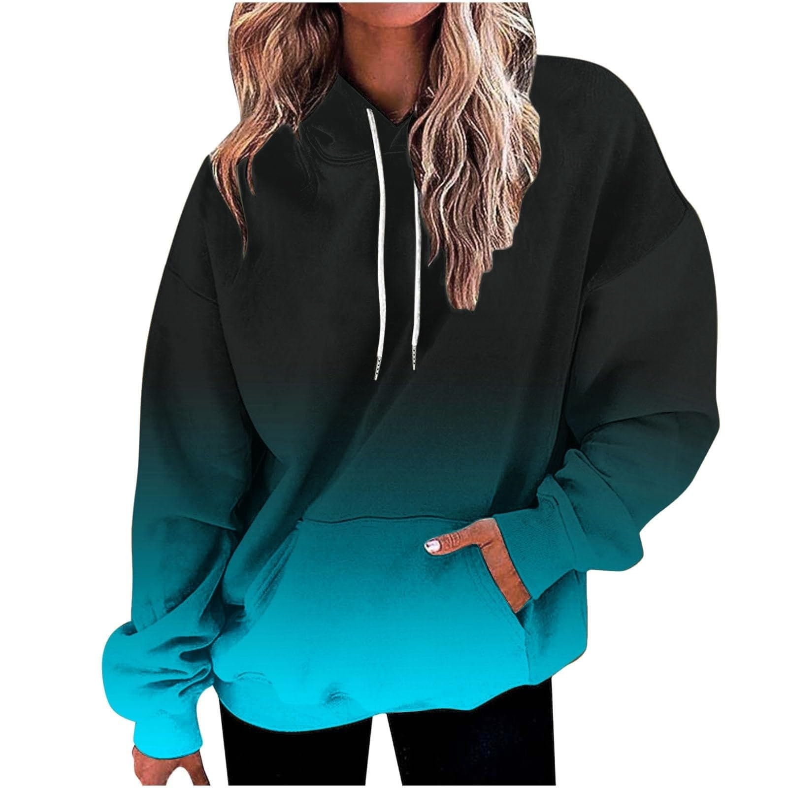 Click here for Fartey Plus Size Hoodies For Women Oversized Gradi... prices