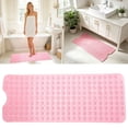 2 Pcs Extra Long Non Slip Bathtub Mat 39.3x15.7 Inch, Large PVC Shower ...
