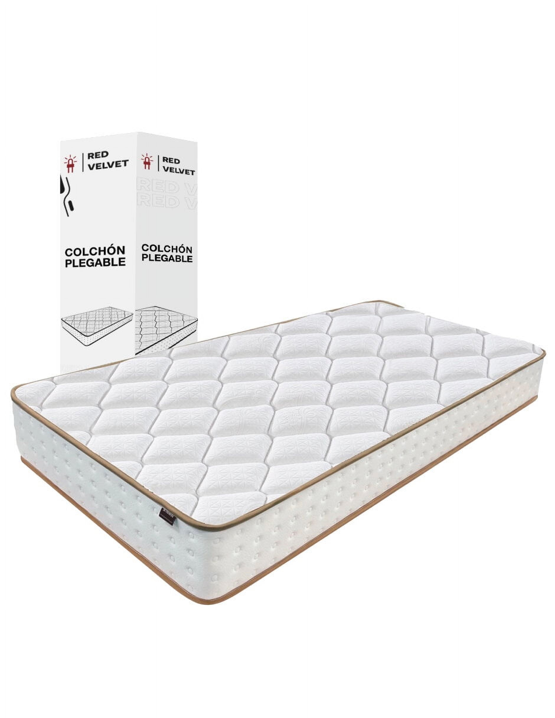 RED VELVET Colchon Individual Resorte Ortopedico Memory Foam Duradero ...