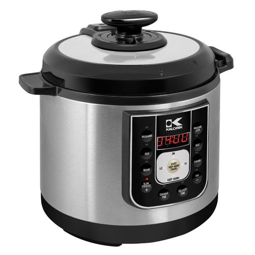 Kalorik Black and Stainless Steel Perfect Sear Pressure Cooker ...