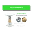 XBrand Set of 2 Matt Finish Bird Baths w/ Tall Square Pedestal and Base ...