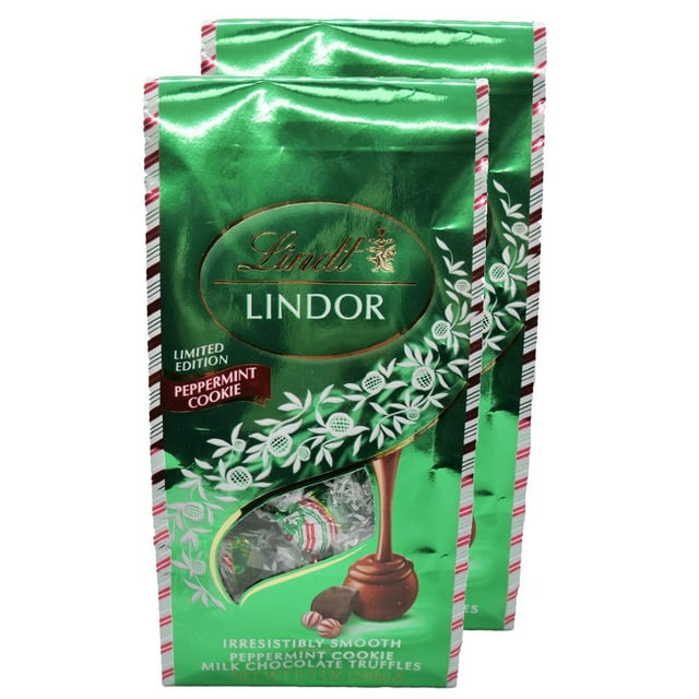 Lindt Holiday Lindor Milk Chocolate Peppermint Cookie Truffles -8.5-oz ...