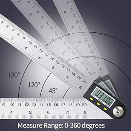 200mm/300mm/500mm Digital Angle Finder, 0-360° Digital Inclinometer ...