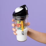 CrunchCup, Portable Cereal Cup, XL, Black BPA-Free Dishwasher-Safe ...