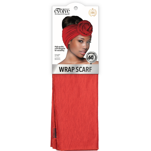 Evolve Women's Fashion Head Wrap Scarf, Red, 1 Count - Walmart.com