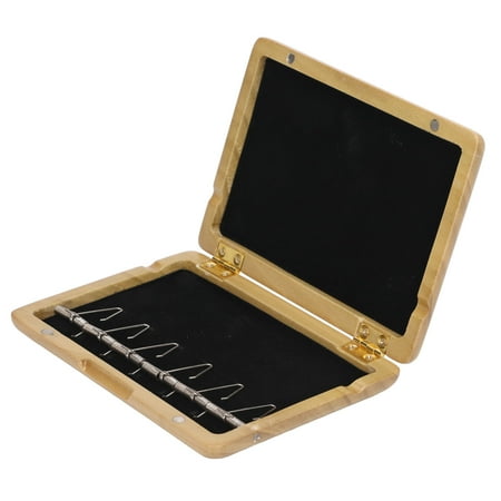 Reed Box, 6 Slots Flat Appearance Saxophone Reed Case Black Walnut Air ...