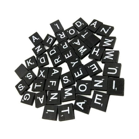 Freer 100 Pieces Bulk 26 Alphabet Wooden Black Letters & Numbers For ...