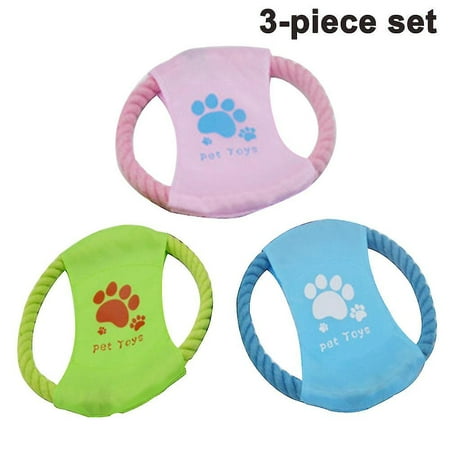 3-piece Set Pet Dog Frisbee Pet Frisbee Toy Floating Leash Soft ...
