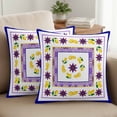 Blue Purple Lemons Throw Pillow Covers 16 x 16 Inch Pillow Covers Set ...