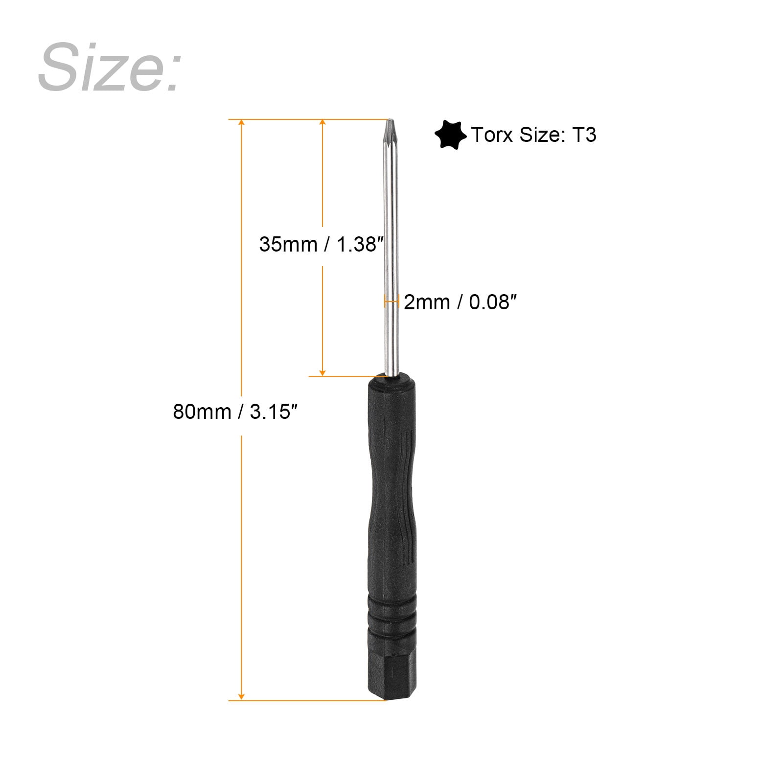 Torx Screwdriver Sizes Chart