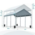ADVANCE OUTDOOR 12x20 ft Heavy Duty Carport, Portable Garage Tent ...