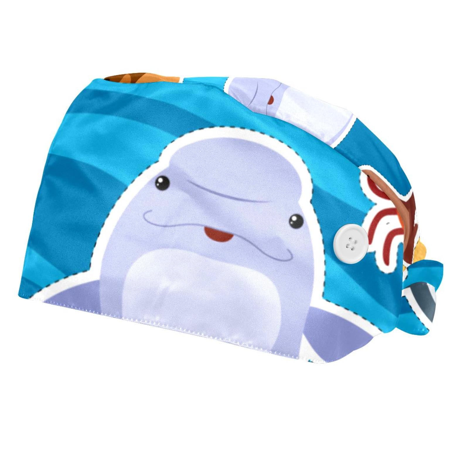 Ownta 2 Pack Working Cap with Button and Sweatband Tie Back Hats for ...