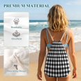 Black White Plaid 2-in-1 Beach Towel Backpack,Quick Dry Beach Towel ...
