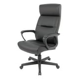 Staples Rutherford Luxura Black Manager Chair, Mid-Back Modern ...