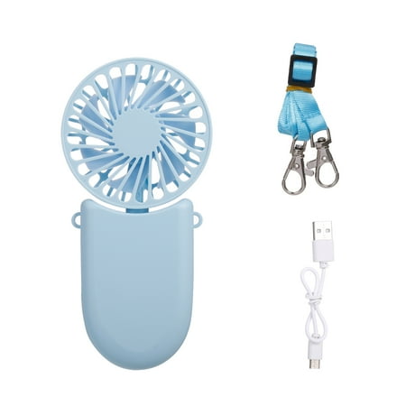 Necklace Fan Mini handheld fan USB Pocket Fan with Rope Mini Portable ...