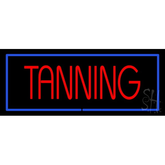 Red Hair Salon with Blue Border LED Neon Sign 13 x 32 - inches, Black ...