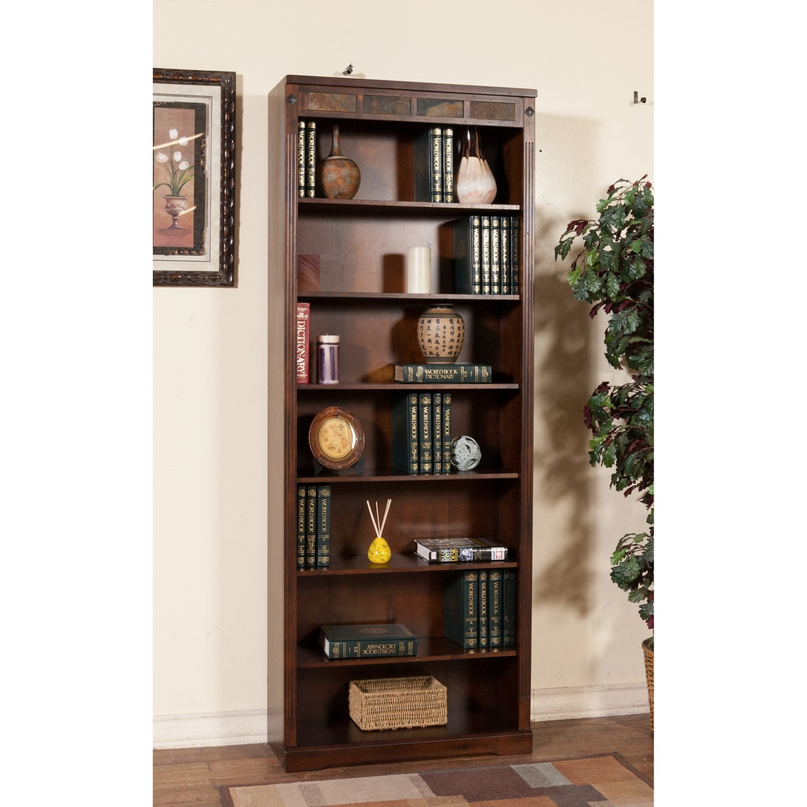 Sunny Designs Santa Fe Bookcase - Dark Chocolate - Walmart.com