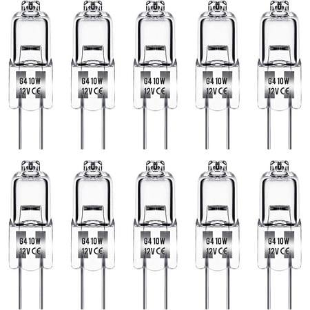 G4 Halogen Bulb, G4 Bulb 12V 10W, Warm White 3000K, 150LM, Dimmable, G4 ...