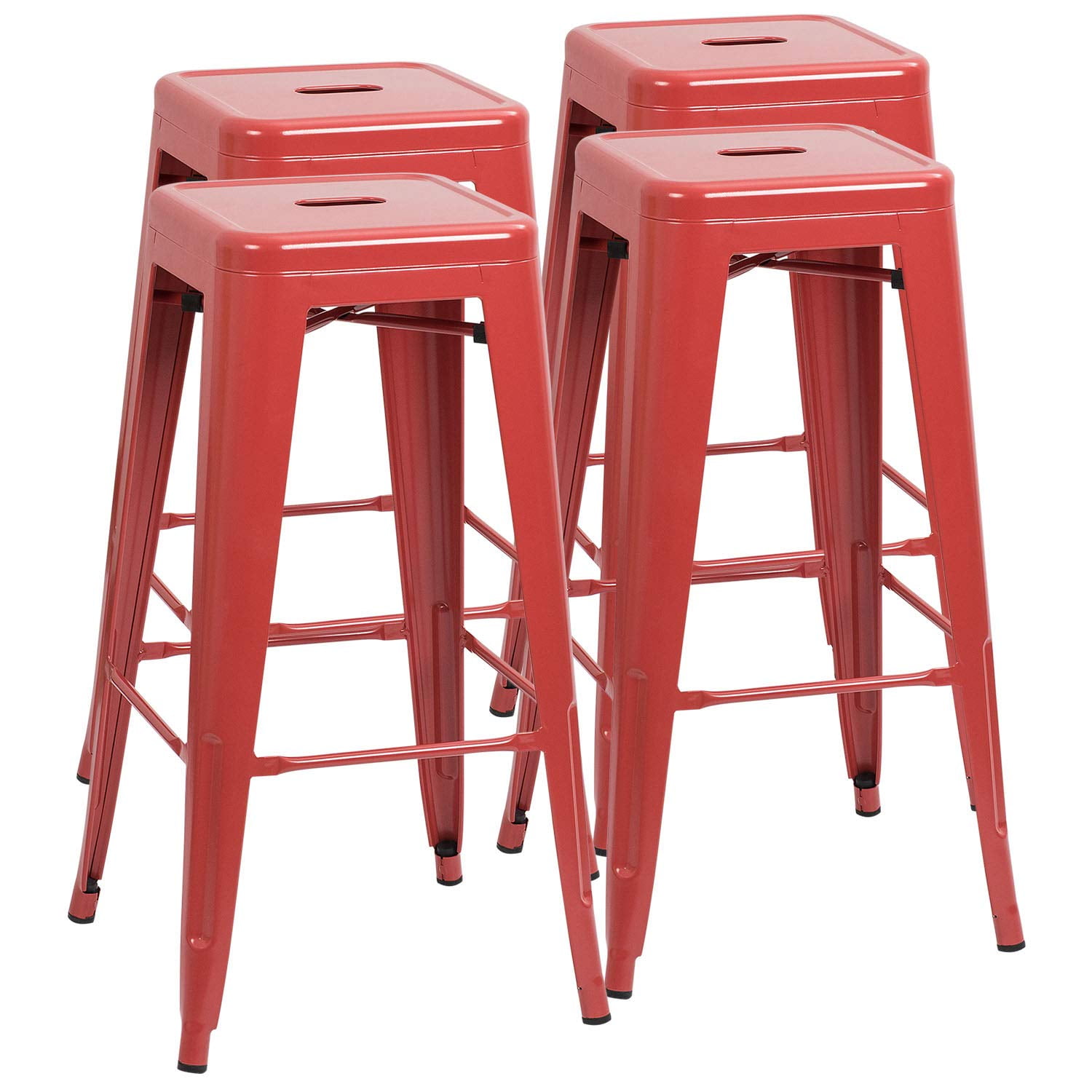 Lacoo Indoor-Outdoor 30'' Modern Tolix Style Metal Backless Light ...