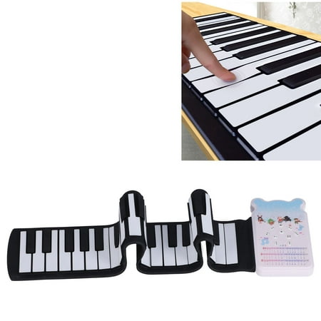 Ccdes Kids Roll Up Piano Toy Rechargeable Portable 49 Keys Electric Piano Keyboard with ...