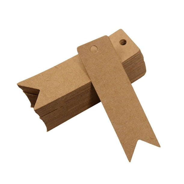 100Pcs Paper Tags with Hole Rings Labels Price Tags DIY Arts Crafts ...