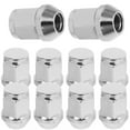 BESTYASH 10Pcs Wheel Lug Nuts Steel Plated Silver Durable Automotive ...