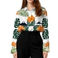 ASDFVBKG Summer Hawaiian Tops for Women Dressy Boho Long Sleeve V-Neck ...
