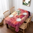 Coastal Pink Flamingos Table Cloth 60x84in, Waterproof Rectangle ...