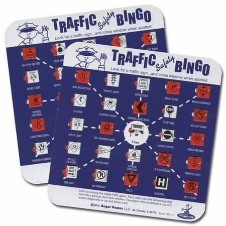 Regal Games Traffic Safety Travel Bingo (2 Cards) - Walmart.com